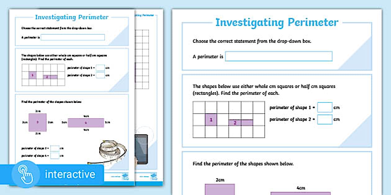 👉 Y3 Supports White Rose: Measuring Perimeter Worksheets PDF